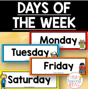 Days of the Week Posters – Primary Teaching Ideas