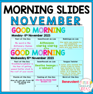 November Morning Slides 3rd -6th Class – Primary Teaching Ideas